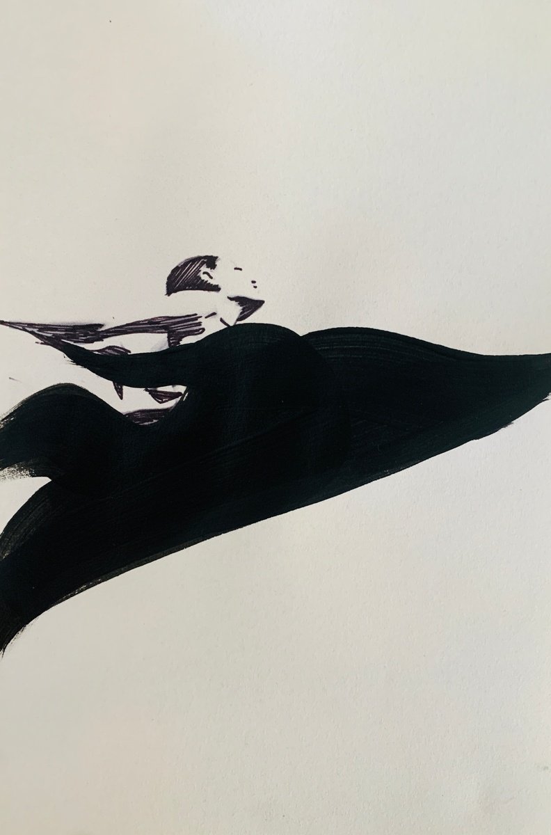 «Takeoff»- realism, Flight, calligraphy Acrylic painting: Anzhelika ...