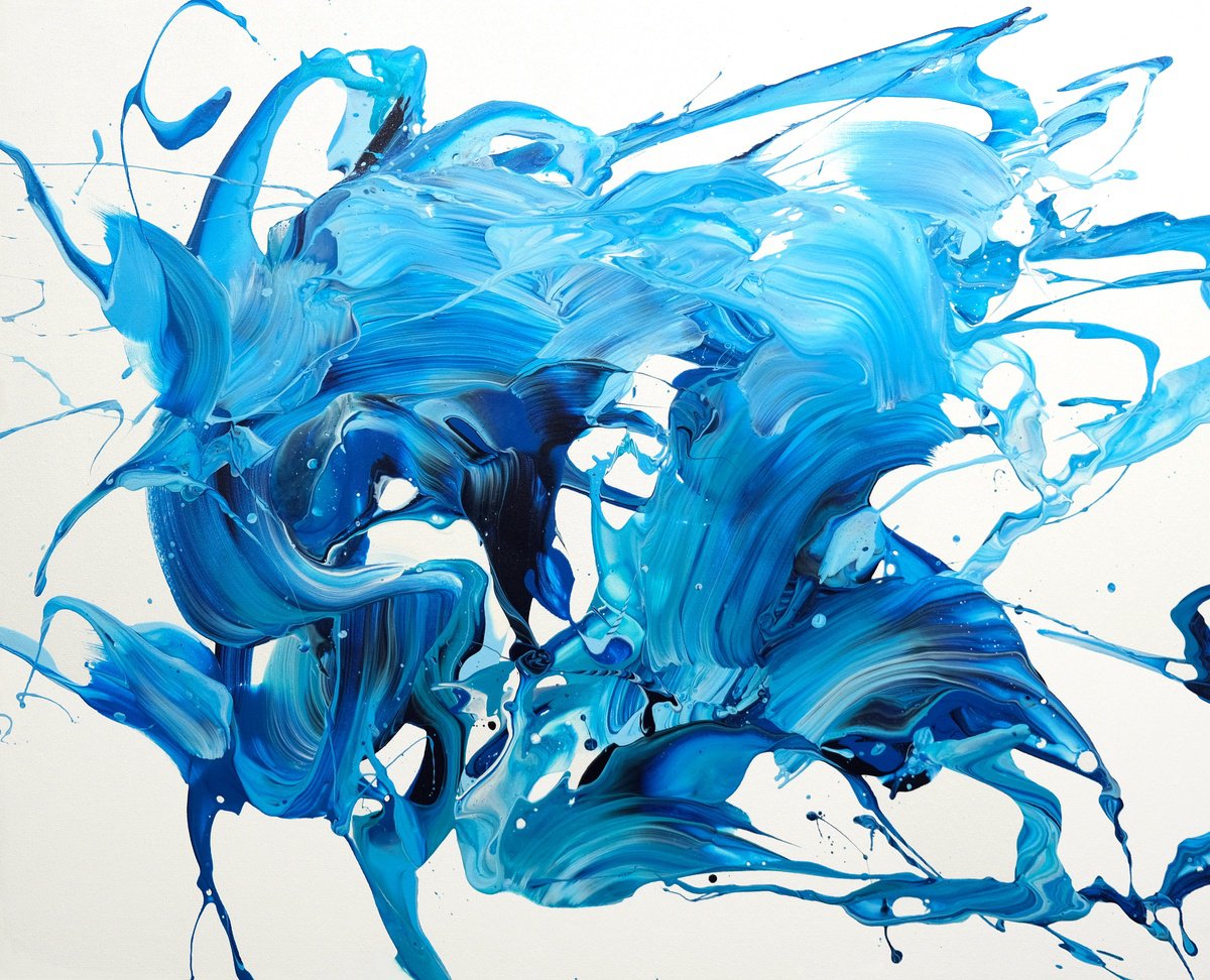 Blue Expressions II Acrylic painting: Behshad Arjomandi | Artfinder