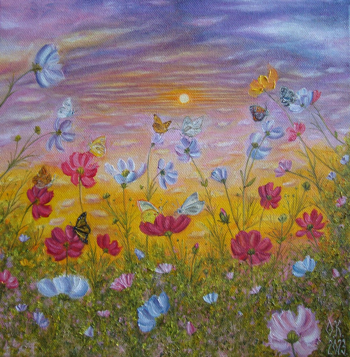 Garden of gentleness Oil painting by Olga Knezevic | Artfinder