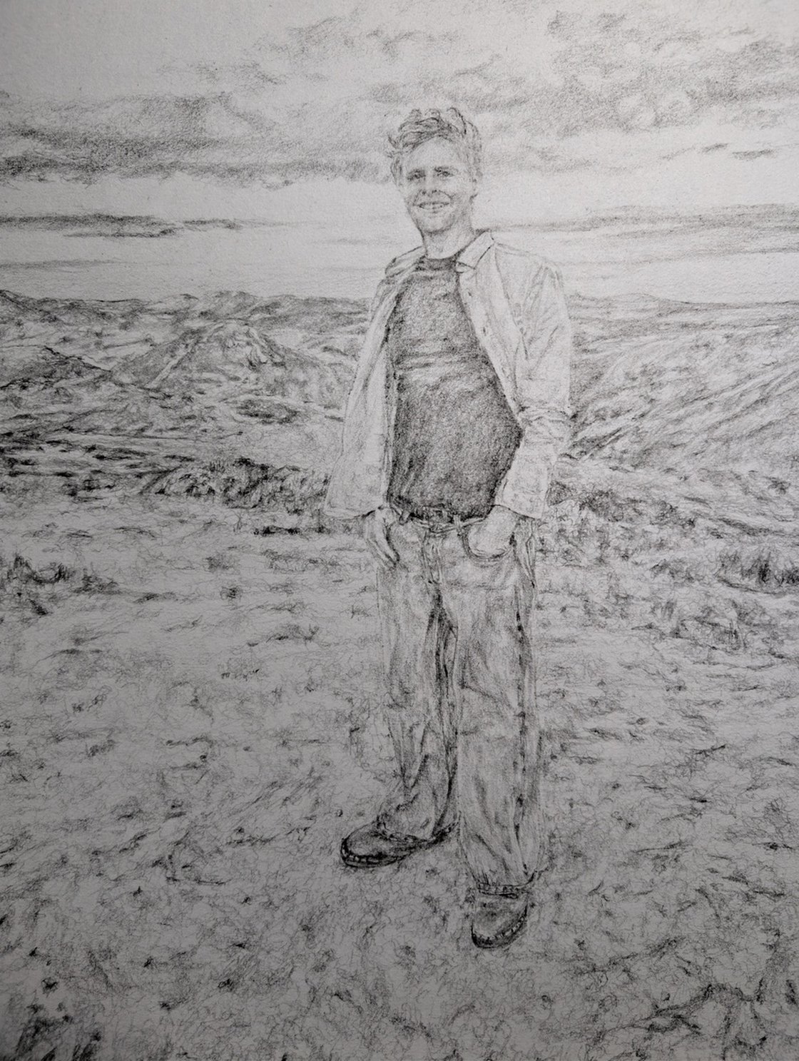 Original Pencil Drawing - Self Portrait 2025 by Richard Freer