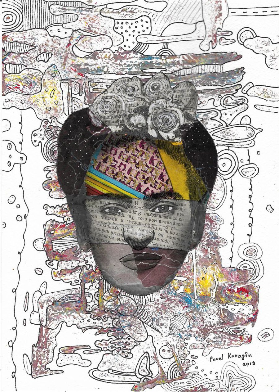 Portrait of Frida Kahlo # 65 Collage by Pavel Kuragin | Artfinder