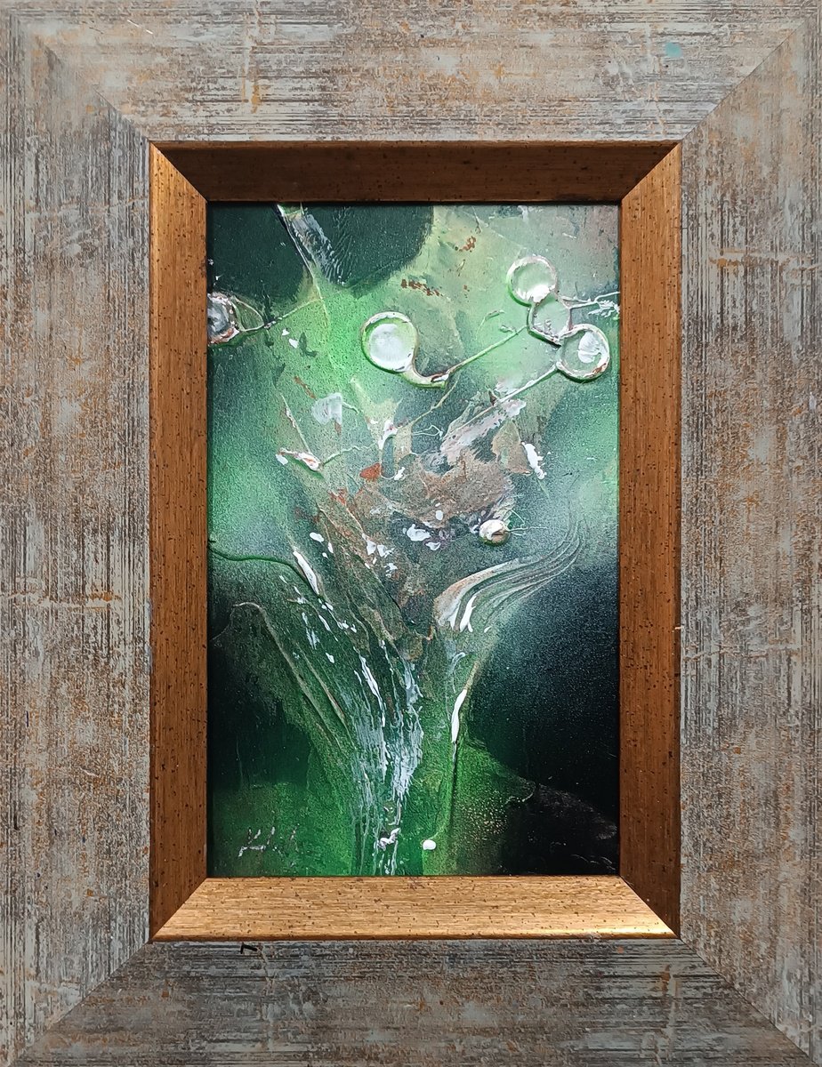 Small size framed spring colors still life oneiric art by O Kloska ...