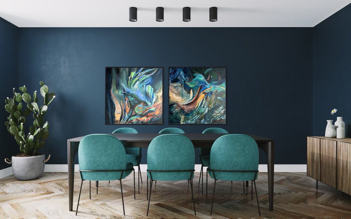 The Splendid Journey (Diptych) Oil painting by Olga McNamara | Artfinder