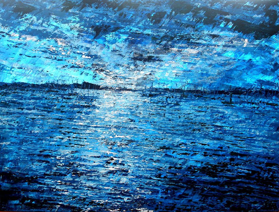 Blue Haze Acrylic painting by Paul J Best | Artfinder