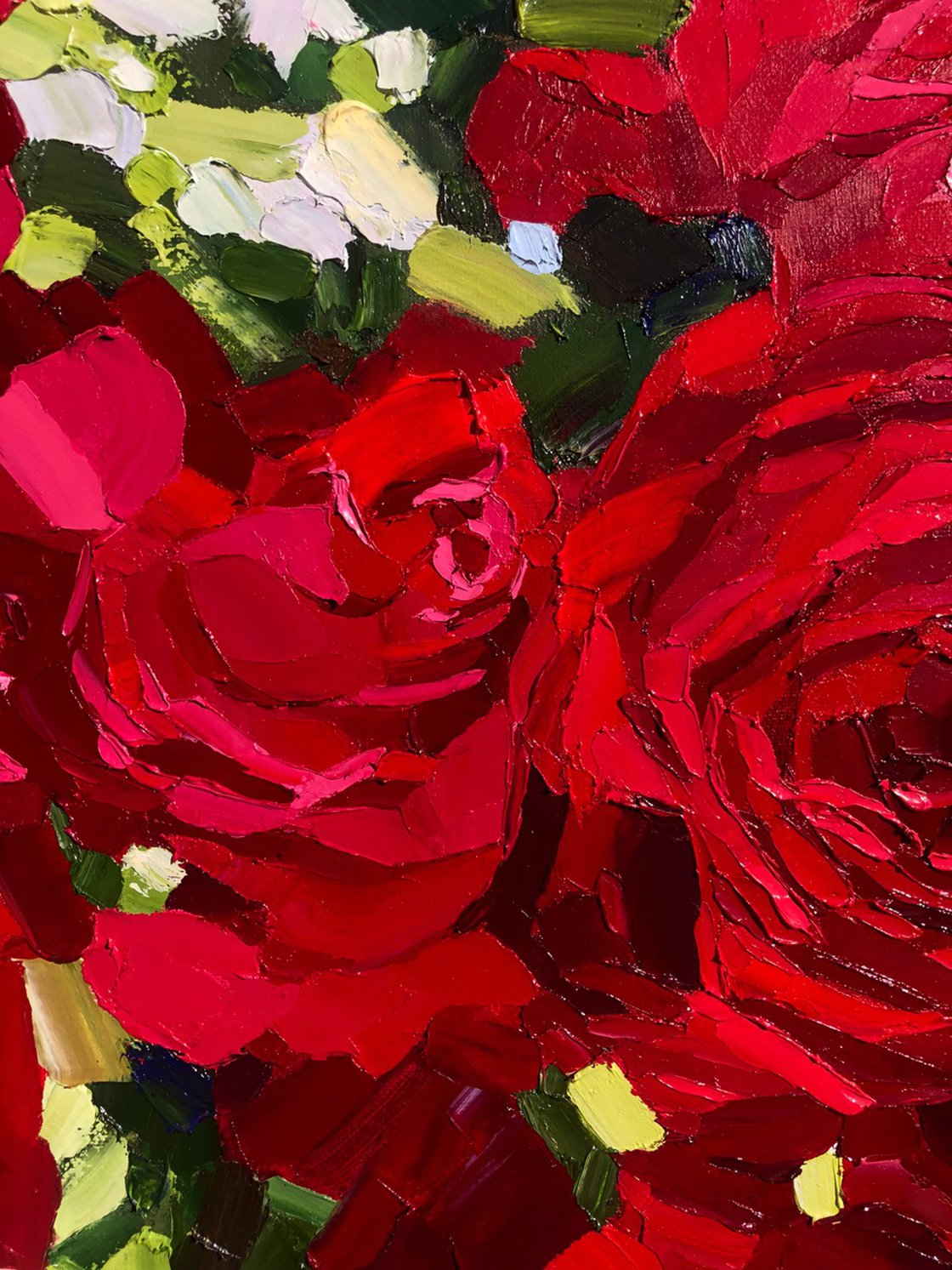 Ruby roses Oil painting: Ulyana Korol | Artfinder