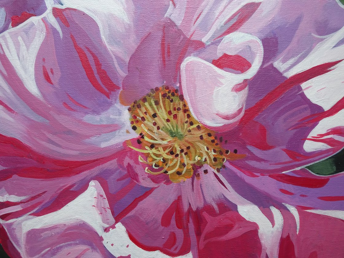 Original Acrylic Painting - Summer Rose by Joseph Lynch