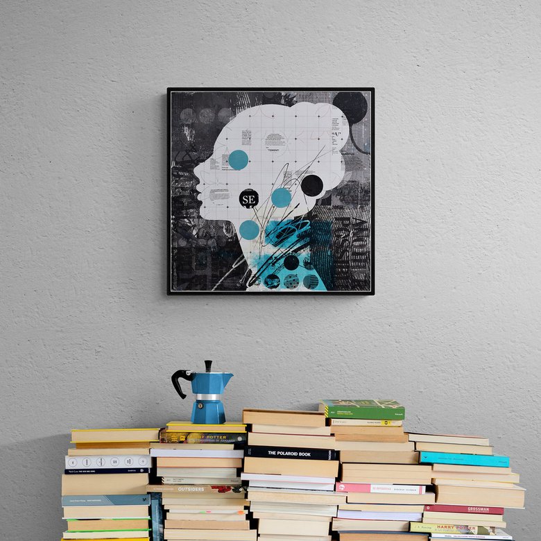 Collage_222_Black and turquoise portrait Collage: Manel Villalonga ...