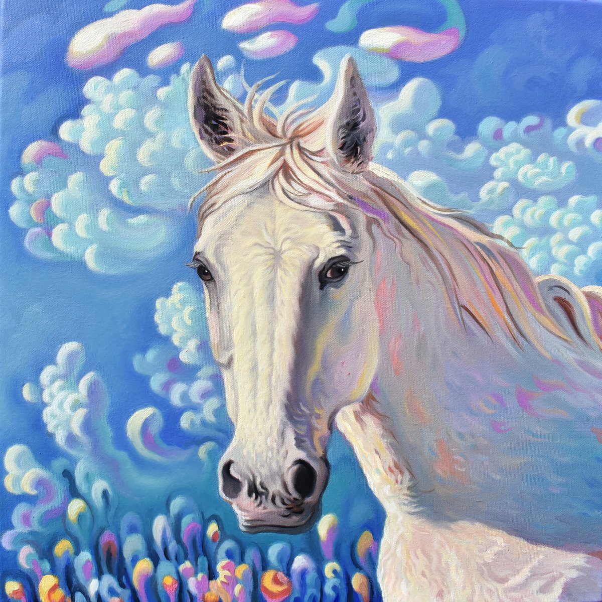 Behind the cliff Oil painting: RAKESH RAY CHOUDHURY | Artfinder