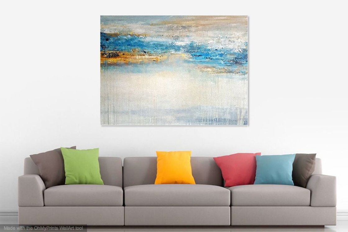 "Mirage" large 48"x36" Acrylic painting by Laura Spring | Artfinder