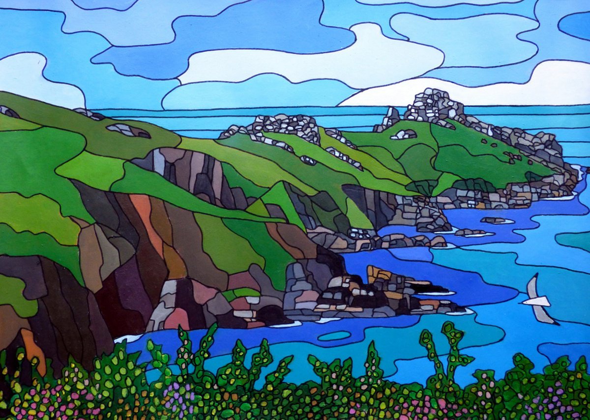 "Gurnards Head" Acrylic painting by Tim Treagust | Artfinder