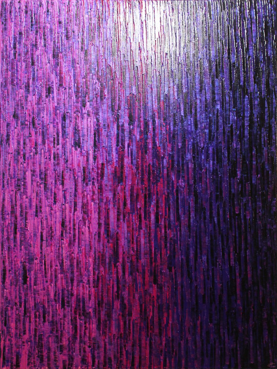 Large fade iridescent purple pink Acrylic painting: Jonathan Pradillon ...