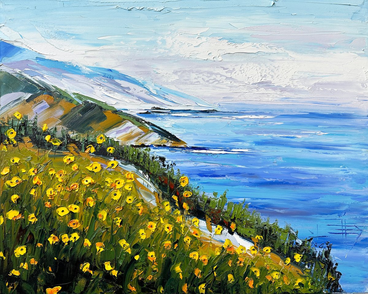 Enchanted Coast Oil painting by Lisa Elley | Artfinder