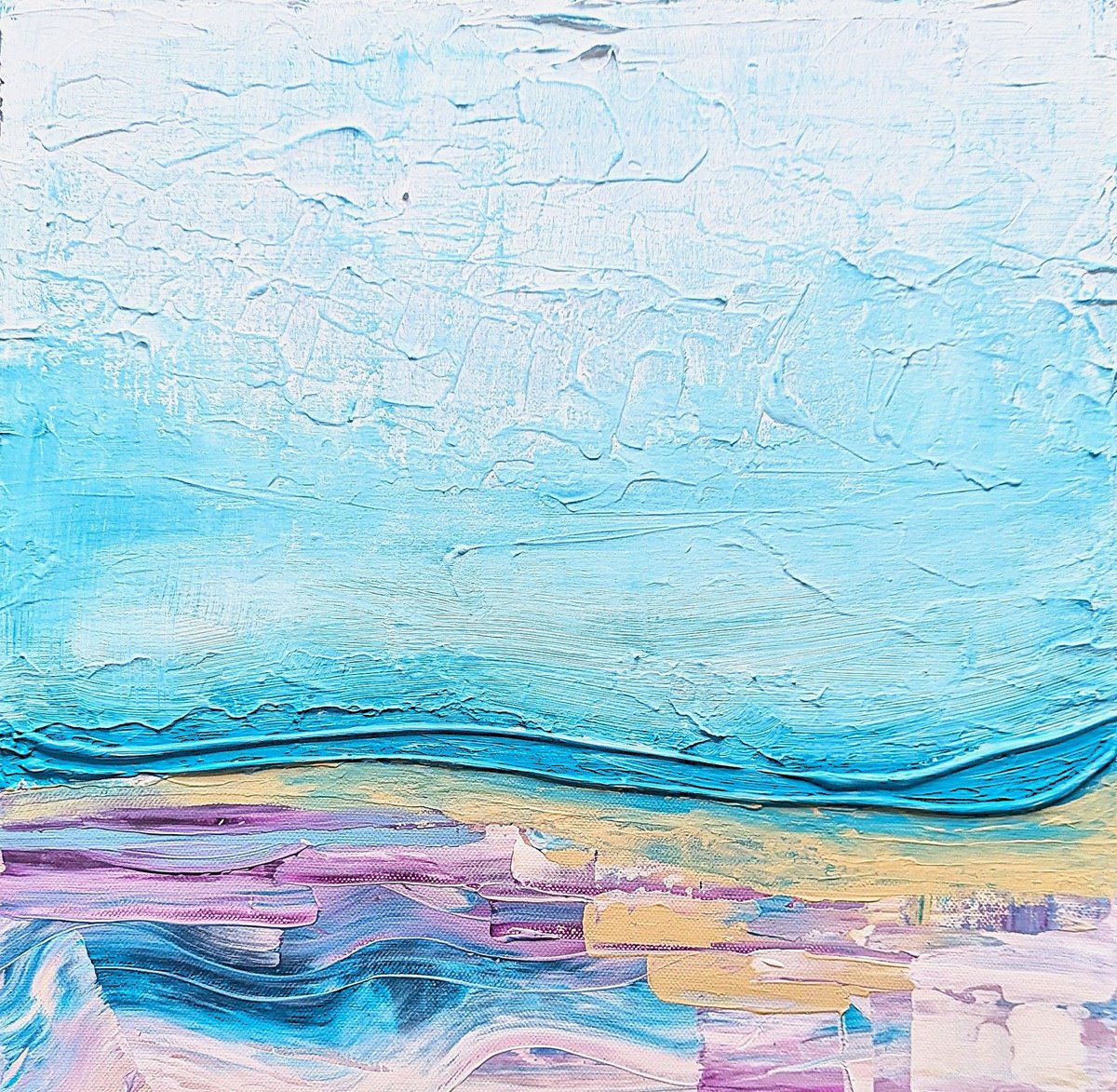 Beside The Seaside - Abstract Acrylic painting by Lisa Price | Artfinder