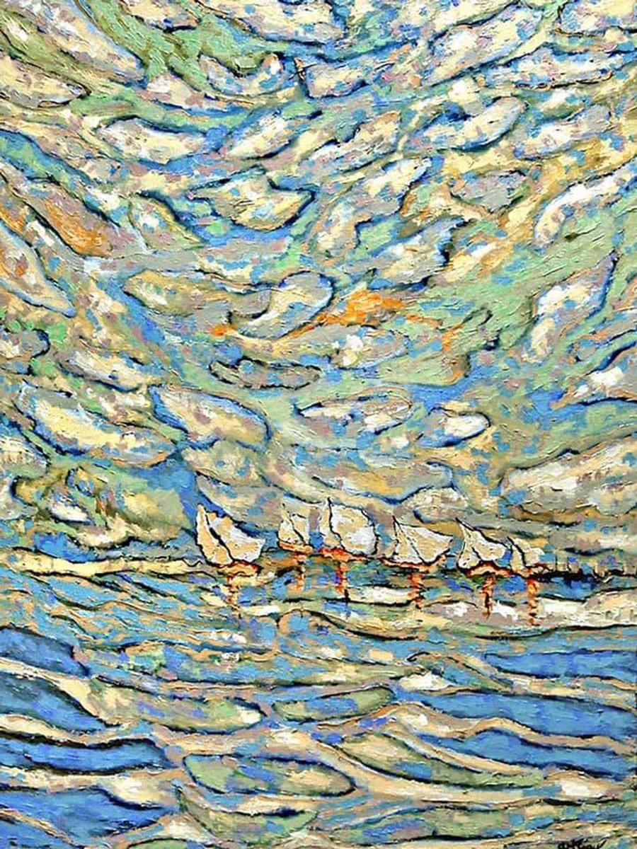 Racing the Day Oil painting by Ann Parks McCray | Artfinder