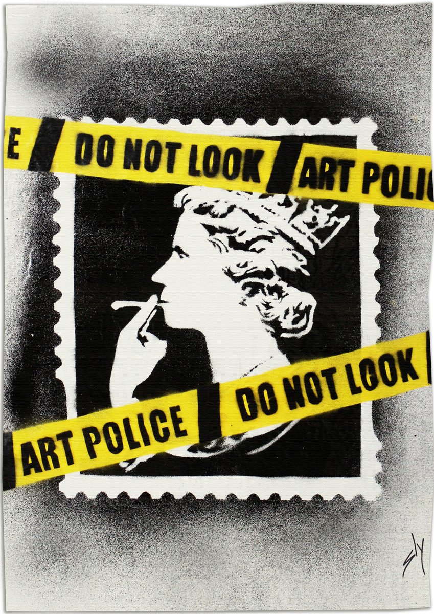 Art Police (on gorgeous watercolour paper). Spray paint painting by ...