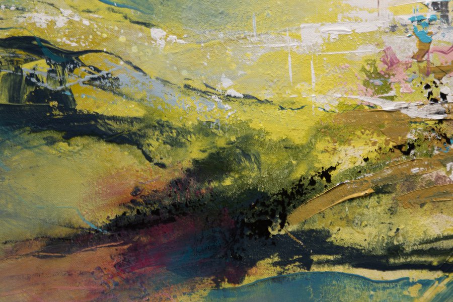 Teal Aura Acrylic painting: Paul Hillary | Artfinder