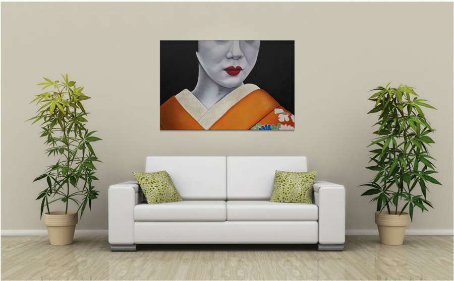 Geisha IV Oil painting: Ryan Rice | Artfinder