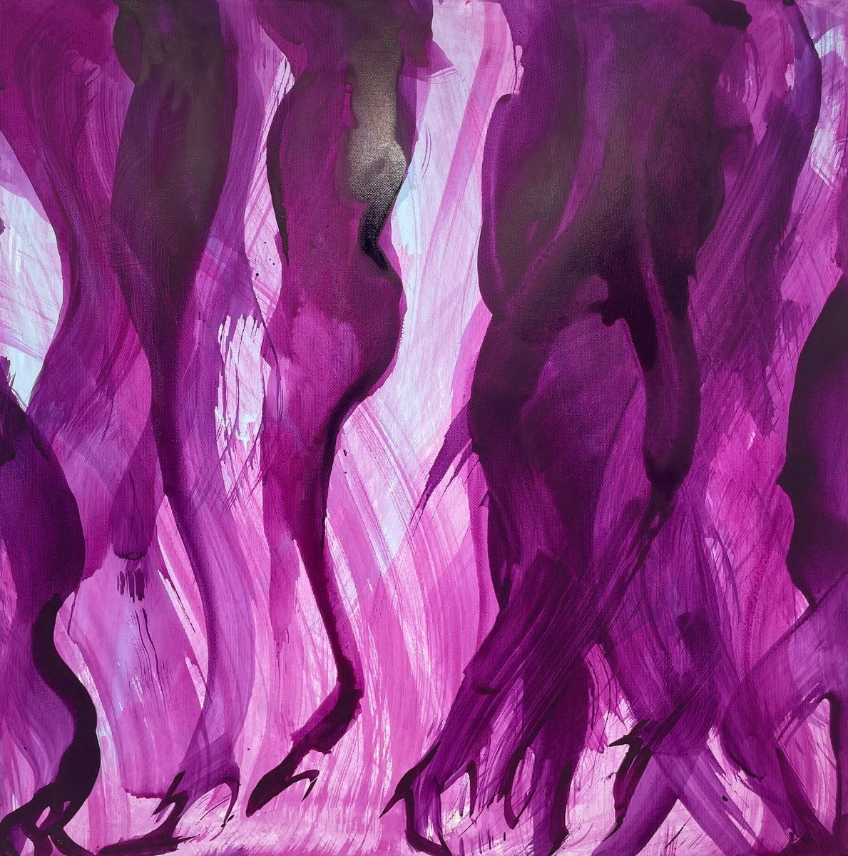 Dancing Violet 3 Painting by Hannah Bruce | Artfinder