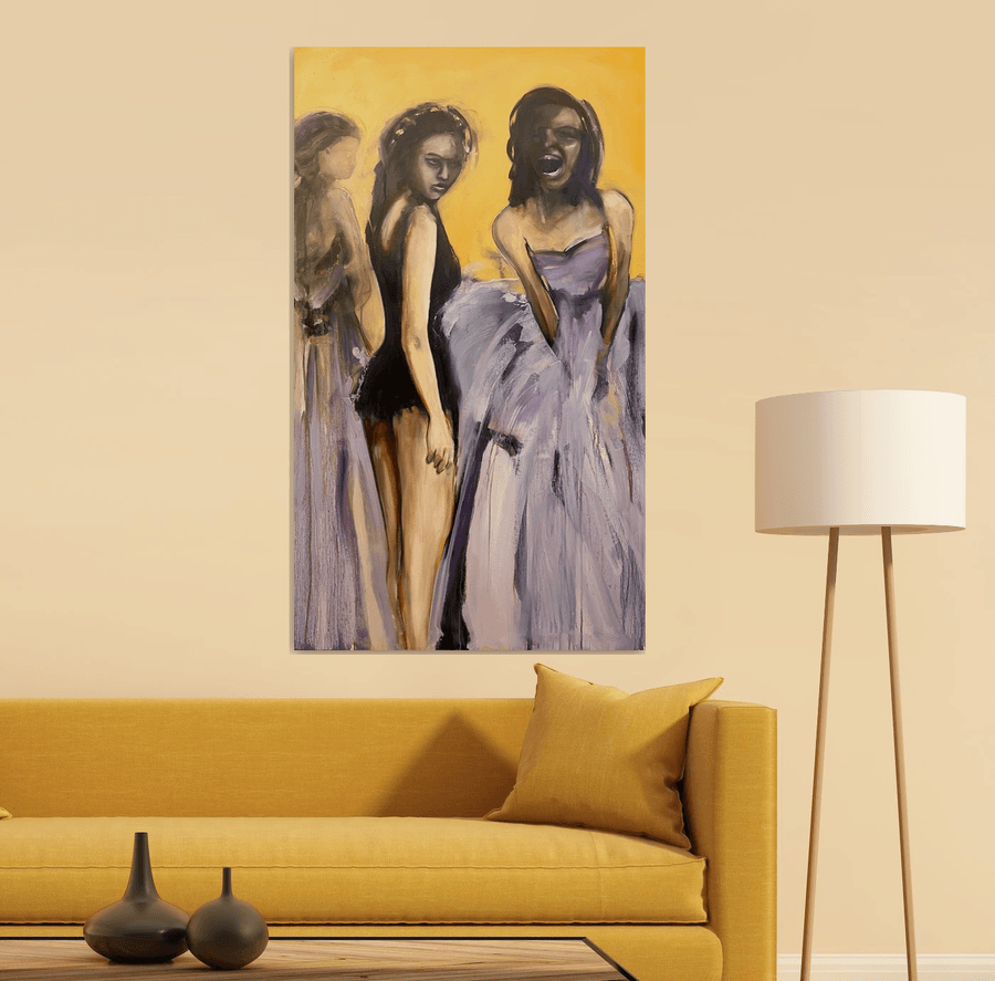 Original Oil Painting - Shout and Anger by Romuald Mulk Musiolik
