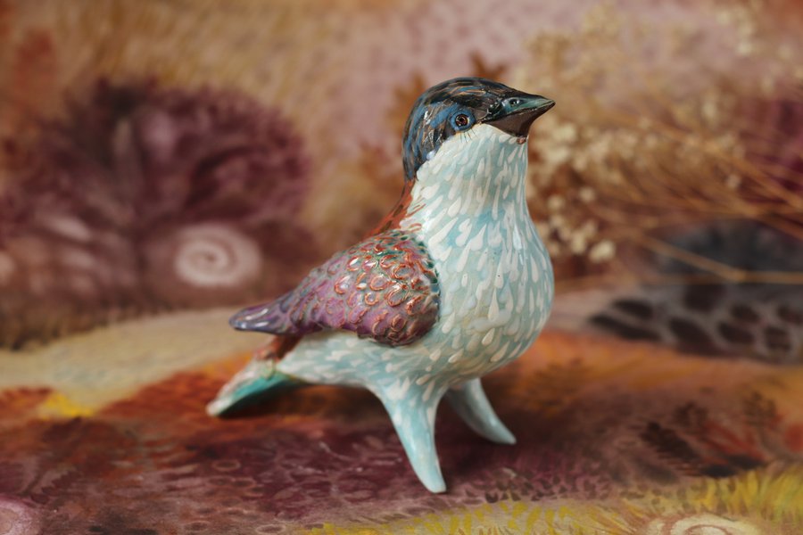 Tiny Birdy II. Ceramic sculpture Sculpture by Elya Yalonetski | Artfinder