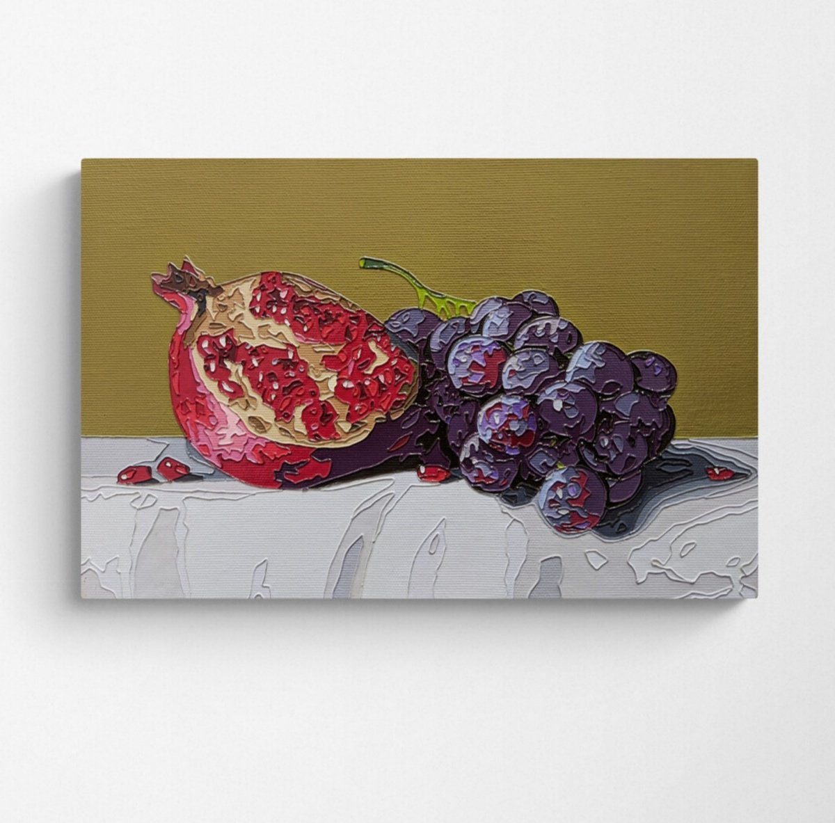 Pomegranate and grapes Acrylic painting by Ashot Avagyan | Artfinder