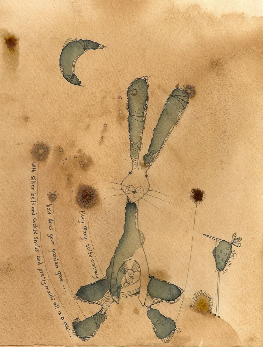 Contrary Mary Ink drawing by Jilly Henderson | Artfinder
