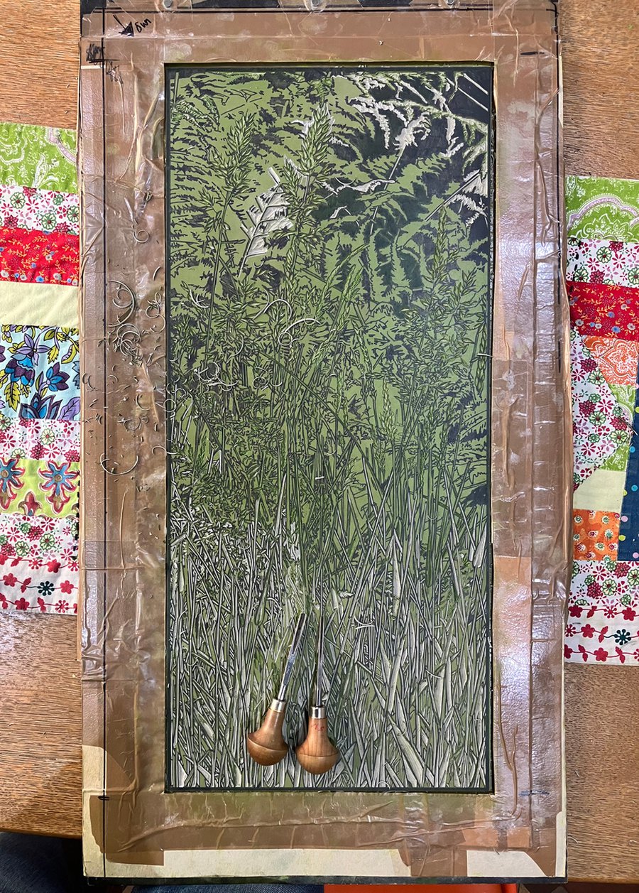 The Verge (version 1) Linocut: Susan Noble | Artfinder