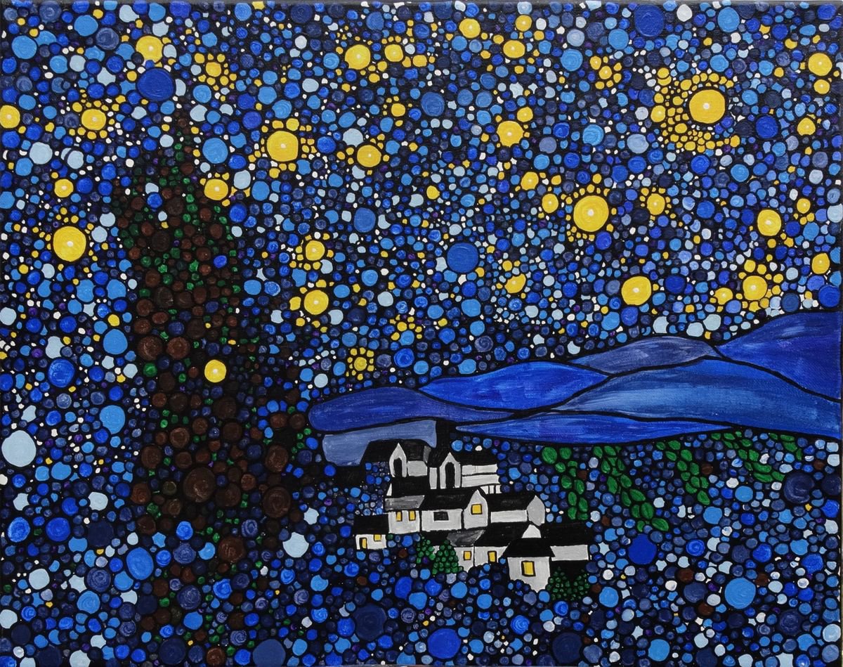 Starry Night Acrylic painting by Rachel Olynuk | Artfinder