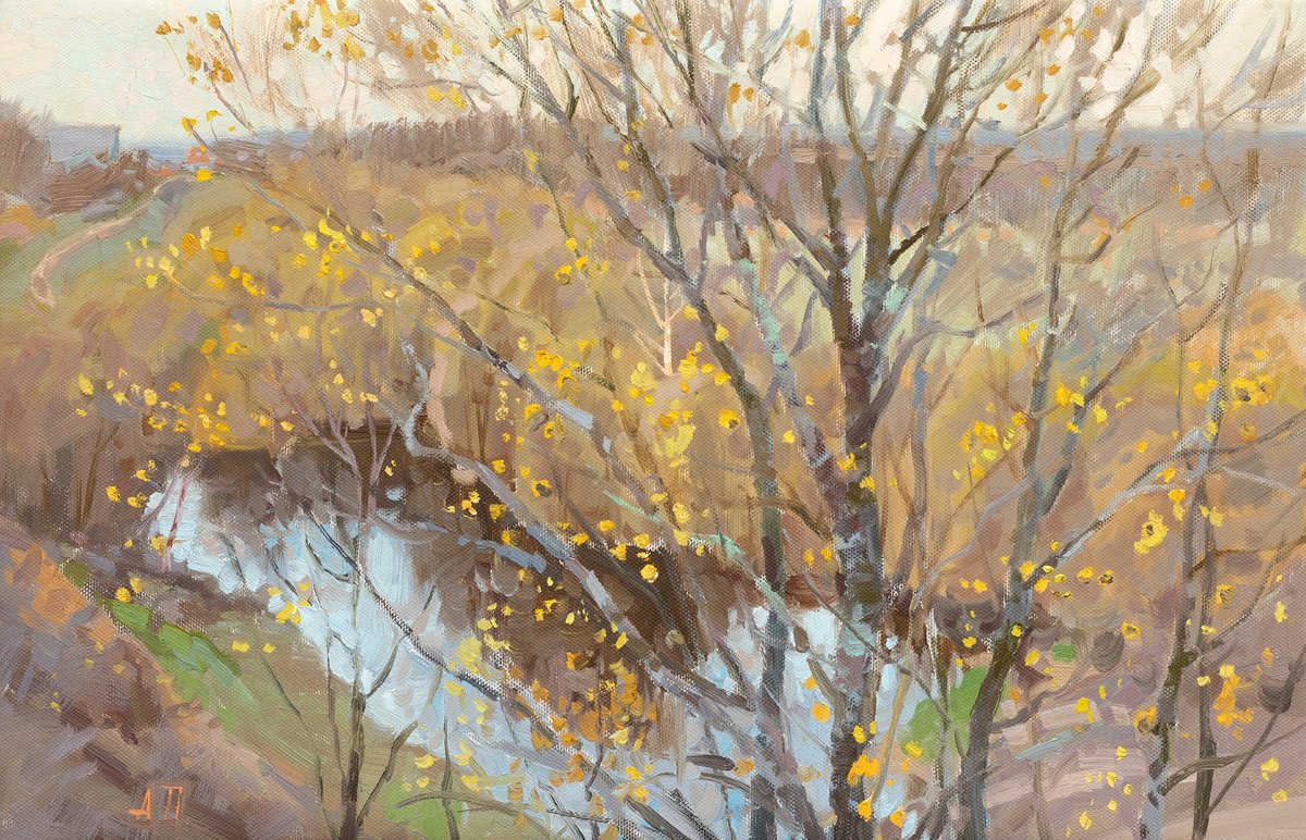 The soft light of April Oil painting: Alexey Pleshkov