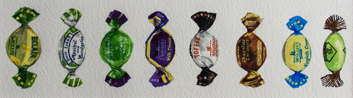 Sweet (Candy) Collection Watercolour by Sue Cook | Artfinder