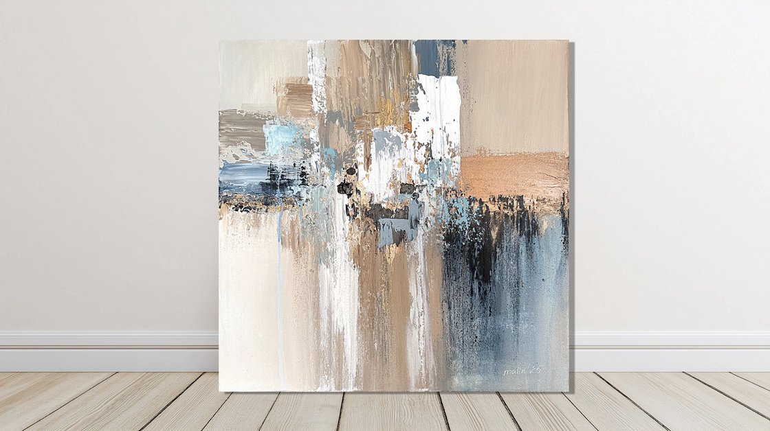 Golden Intersection Acrylic painting: Tatiana Malinovscaia | Artfinder
