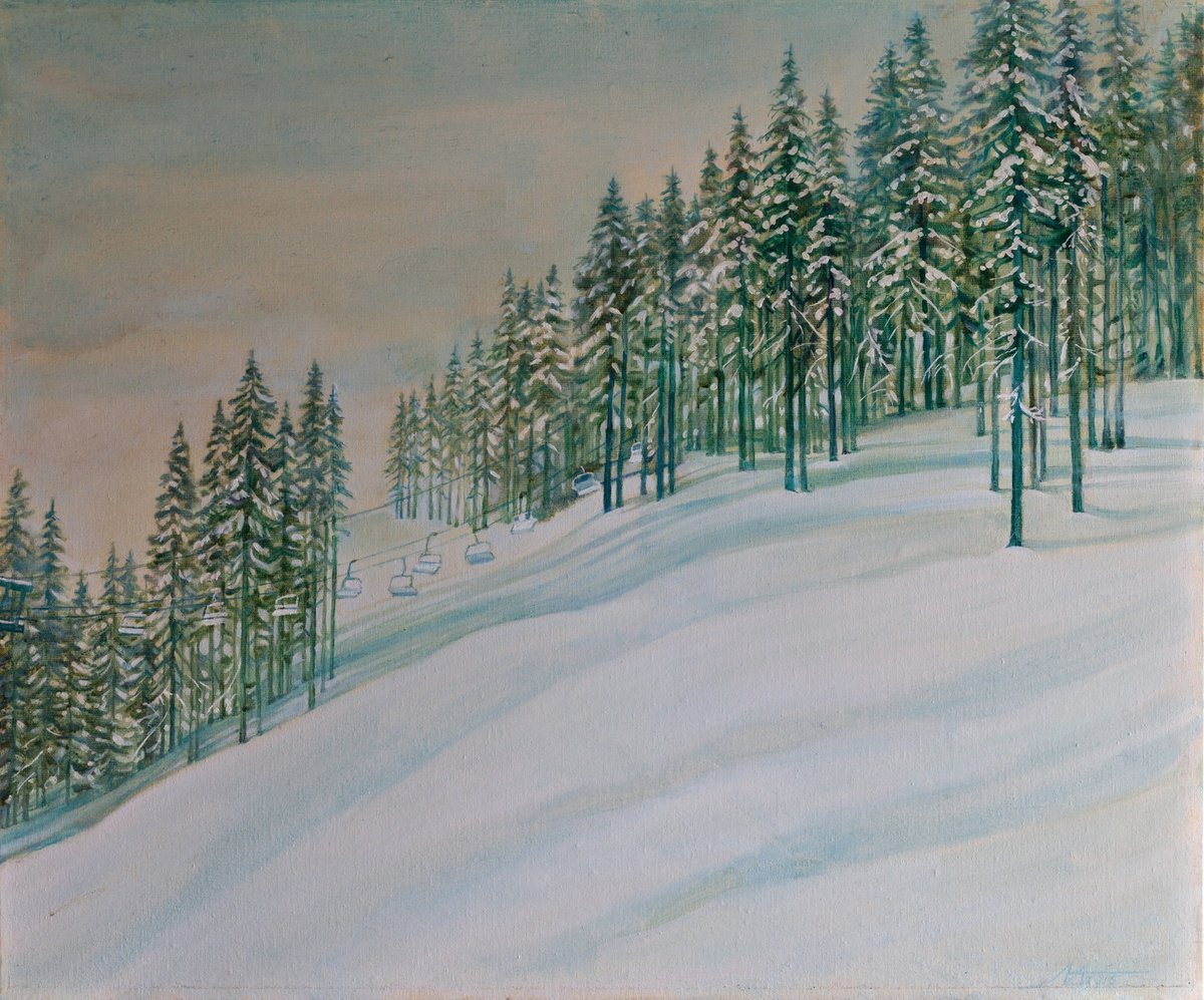 Winter Carpathians Oil painting: Alona Lesnichenko | Artfinder