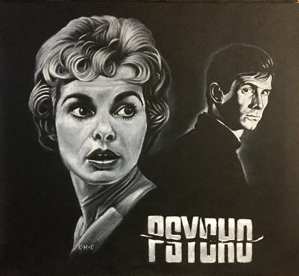 Psycho tribute art Pastel drawing: Karl Hamilton-Cox | Artfinder