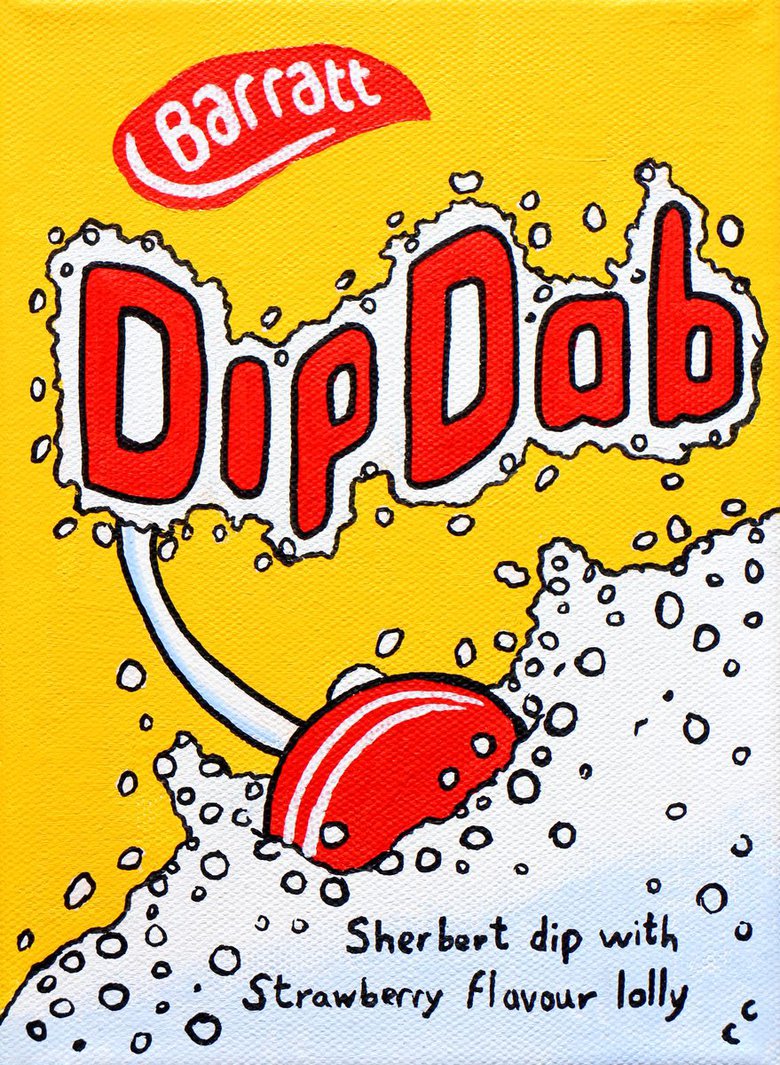 Dip Dab Retro Sweets Acrylic painting: Ian Viggars | Artfinder