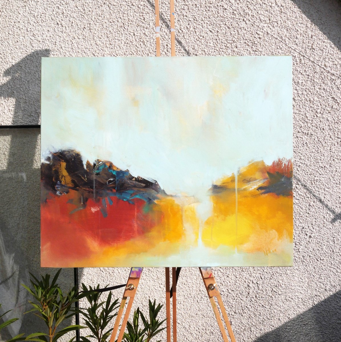 "Flow" - 60x50cm Acrylic painting on Canvas Acrylic painting by Georgi Nikov | Artfinder