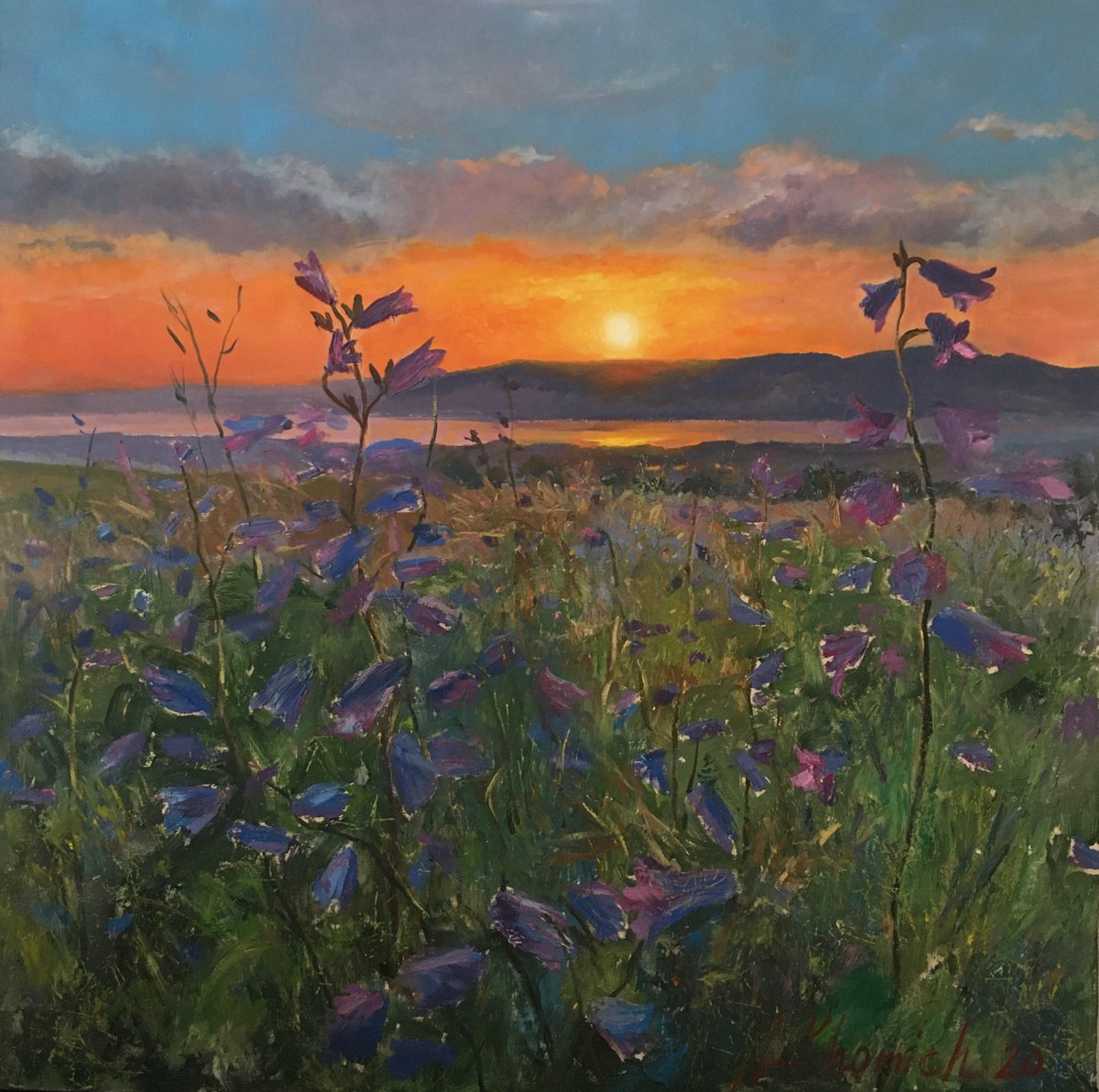Sunset Oil painting: Leo Khomich