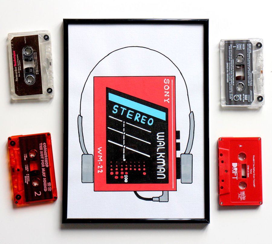 Sony WM-22 Walkman Acrylic painting: Ian Viggars | Artfinder