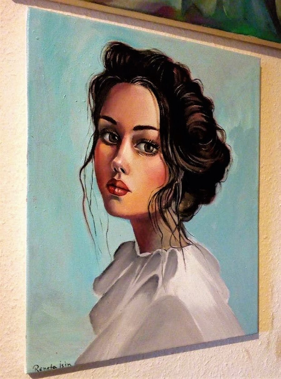 " Donatella " Oil painting: Reneta Isin | Artfinder