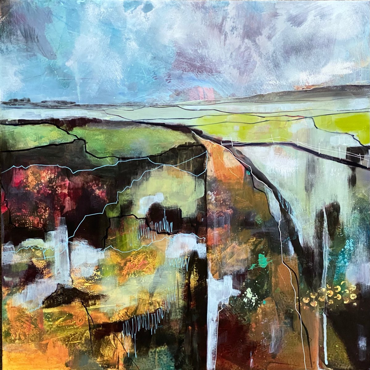 Penwith Moor Acrylic painting by Kirsten Elswood | Artfinder