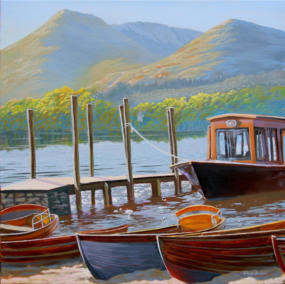 Derwent Jetty Oil painting by David Barber | Artfinder