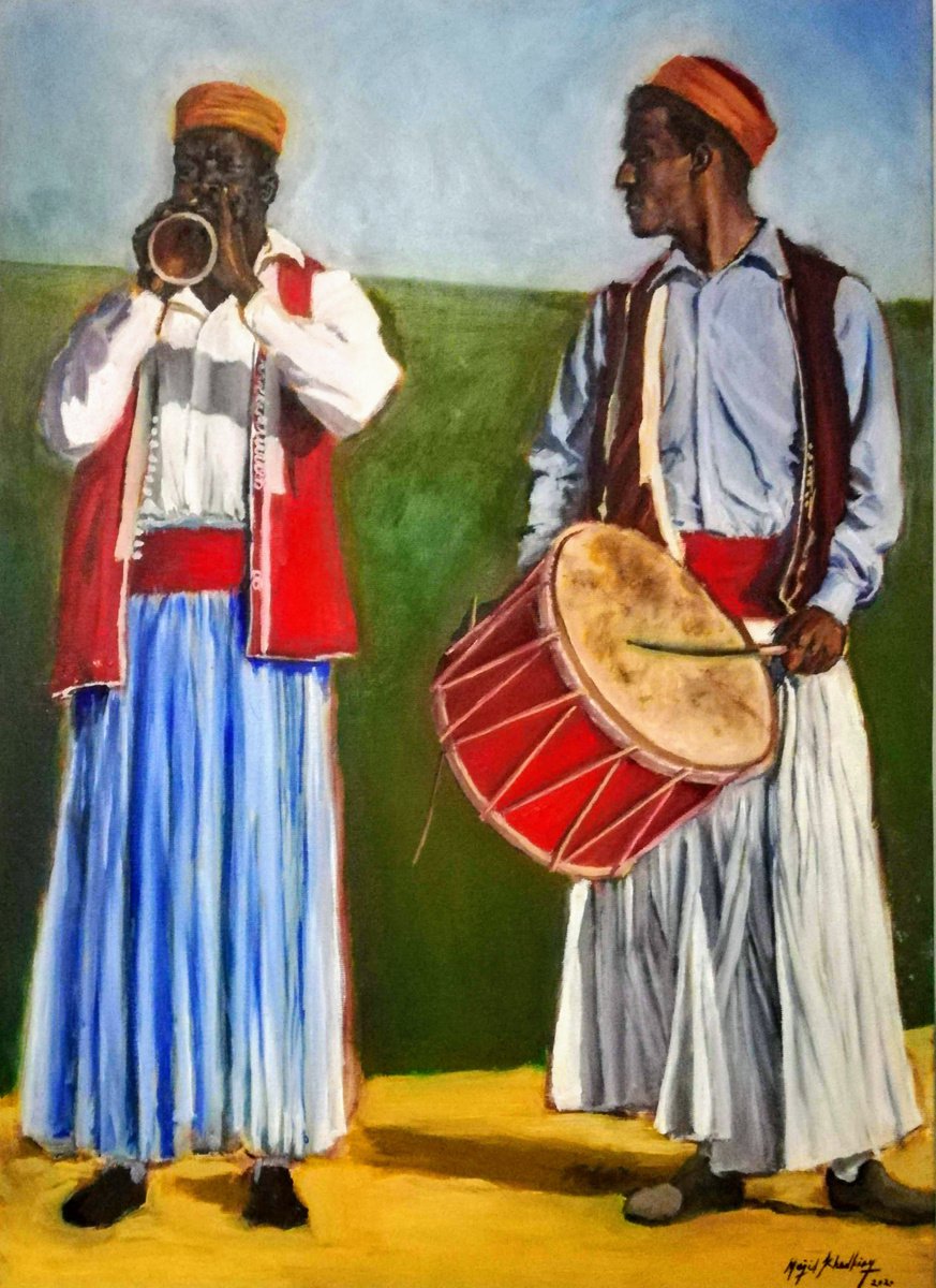 Tabla & Zokra Oil painting by Arion Majid Kediry | Artfinder