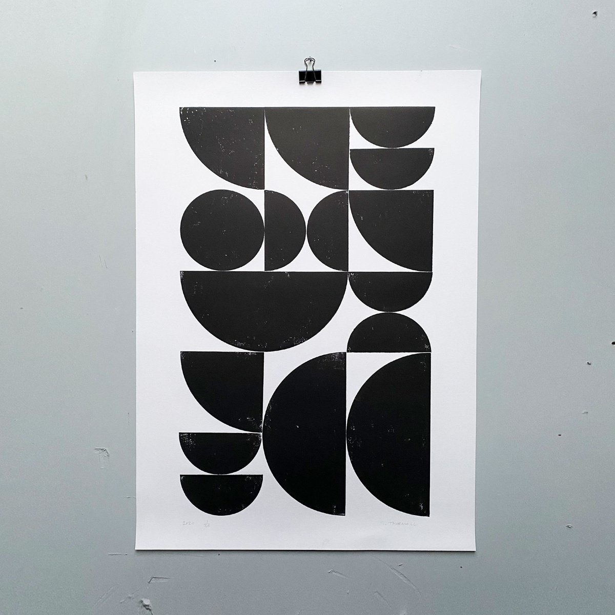 Original Block Print | 70 x 50cm | Abstract Original Print | Mid ...