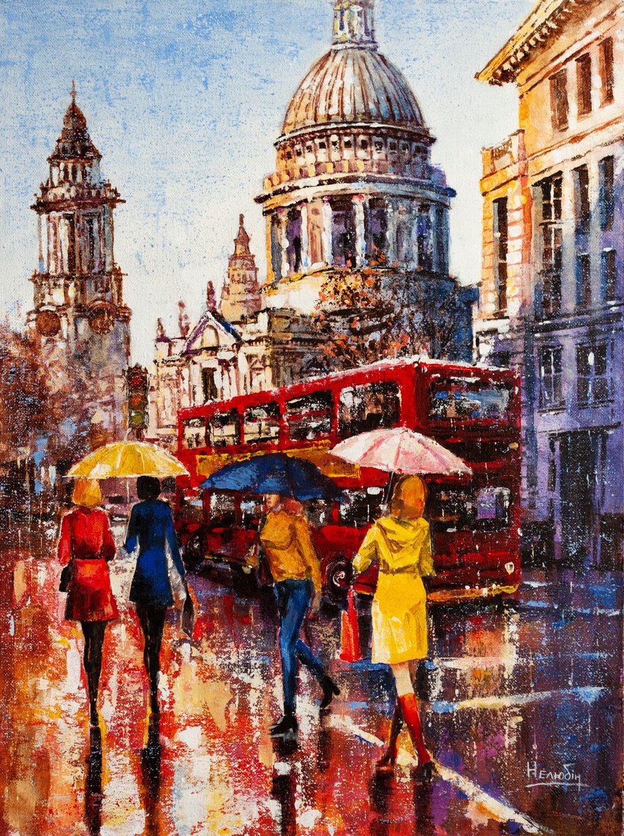 London after the rain Acrylic painting: Aleksandr Neliubin | Artfinder