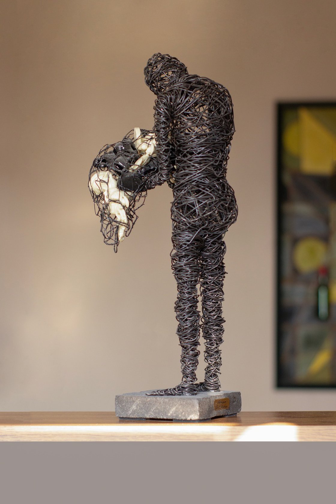 Original Sculpture - Knight's Grief by Karen Axikyan