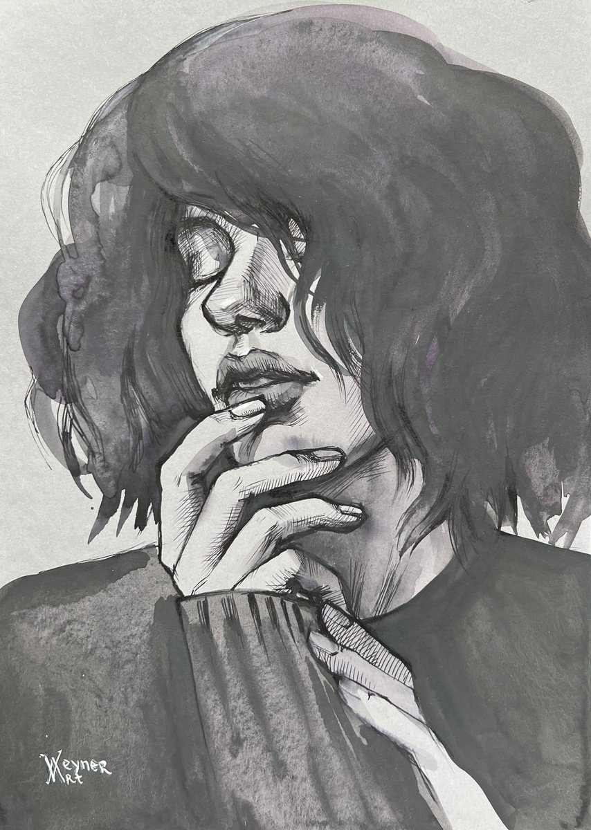 Portrait of a romantic girl Ink drawing: Natalia Veyner | Artfinder