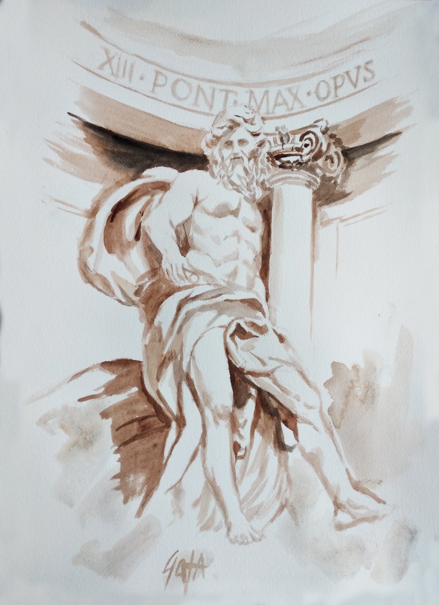 TREVI FOUNTAIN - ROME Watercolour by Nicolas GOIA | Artfinder
