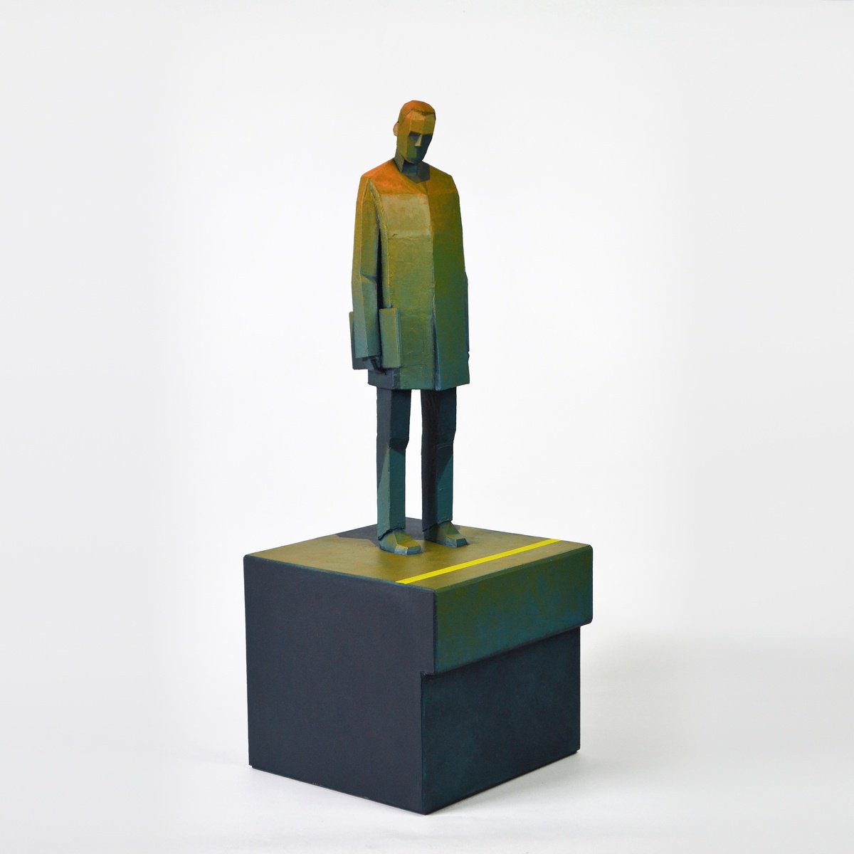 yellow line Mixed-media sculpture: Viktor Solt | Artfinder