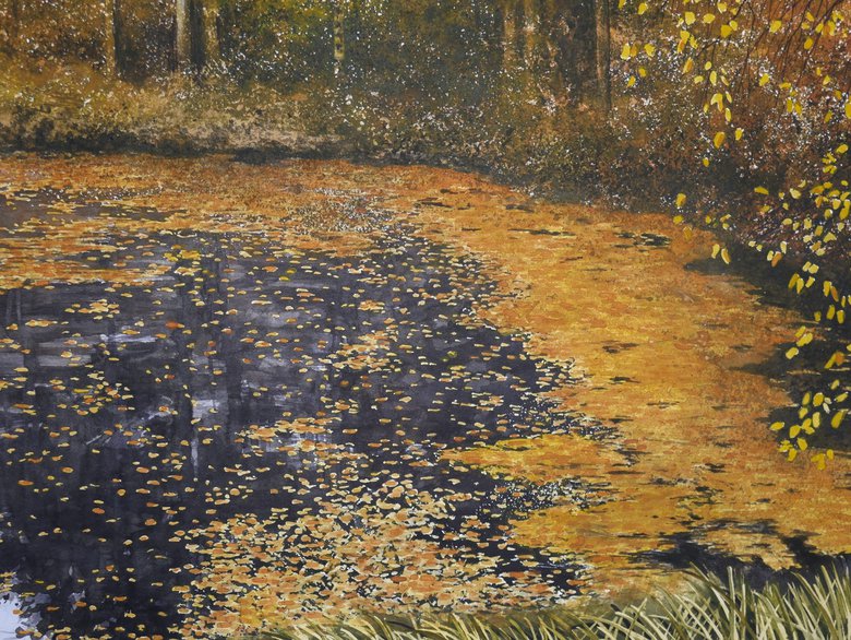 Original Watercolour - Autumn Melancholy by Eugene Gorbachenko