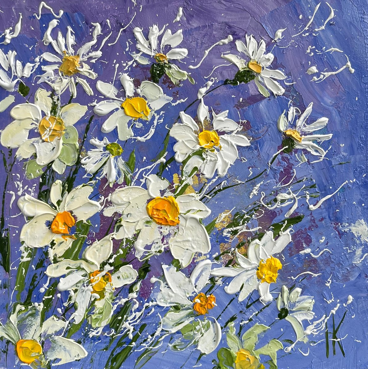 Daisy Oil painting by Halyna Kirichenko | Artfinder