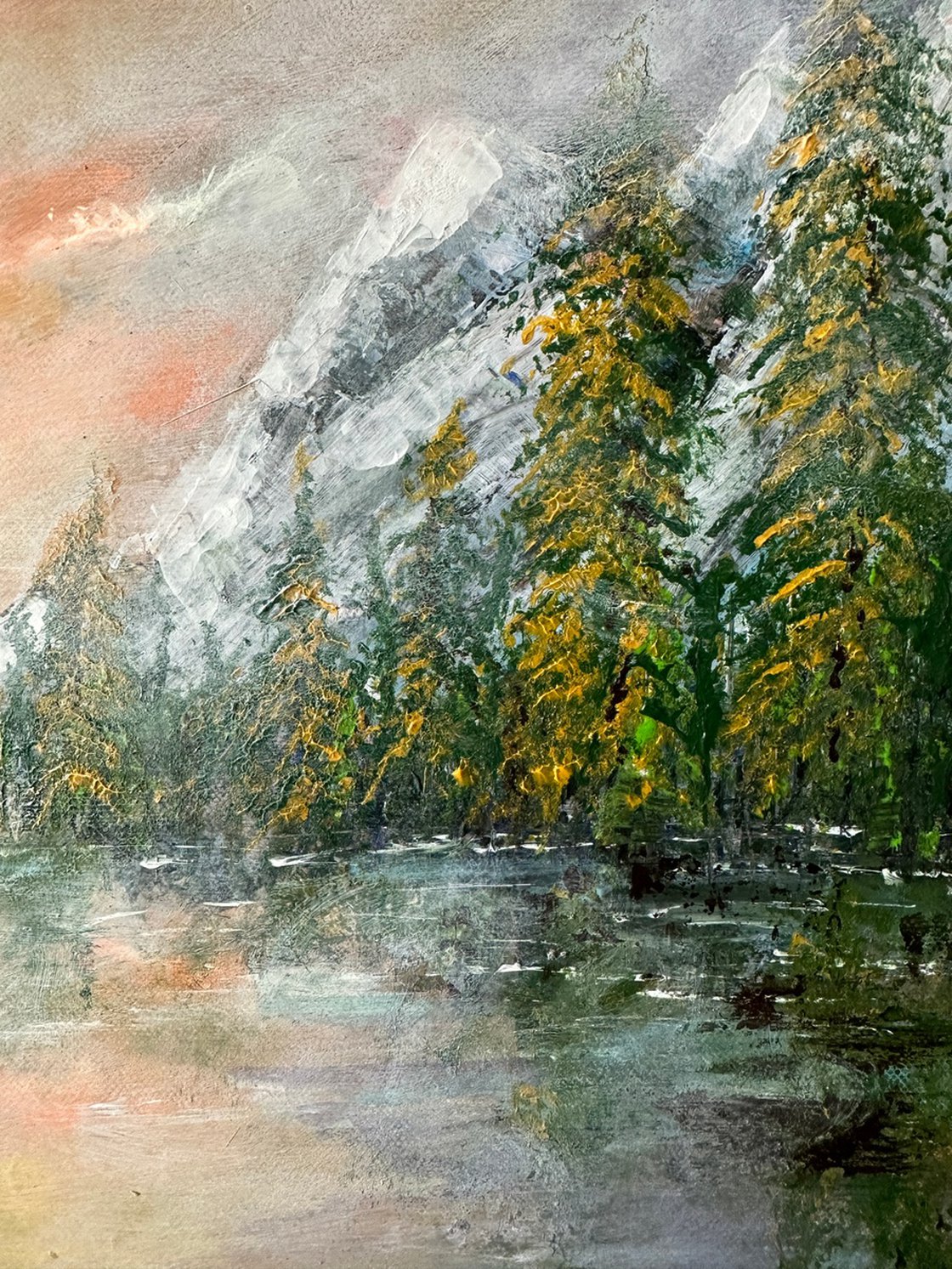 Original Acrylic Painting - Reflections of Springtime by Misty Lady - M ...